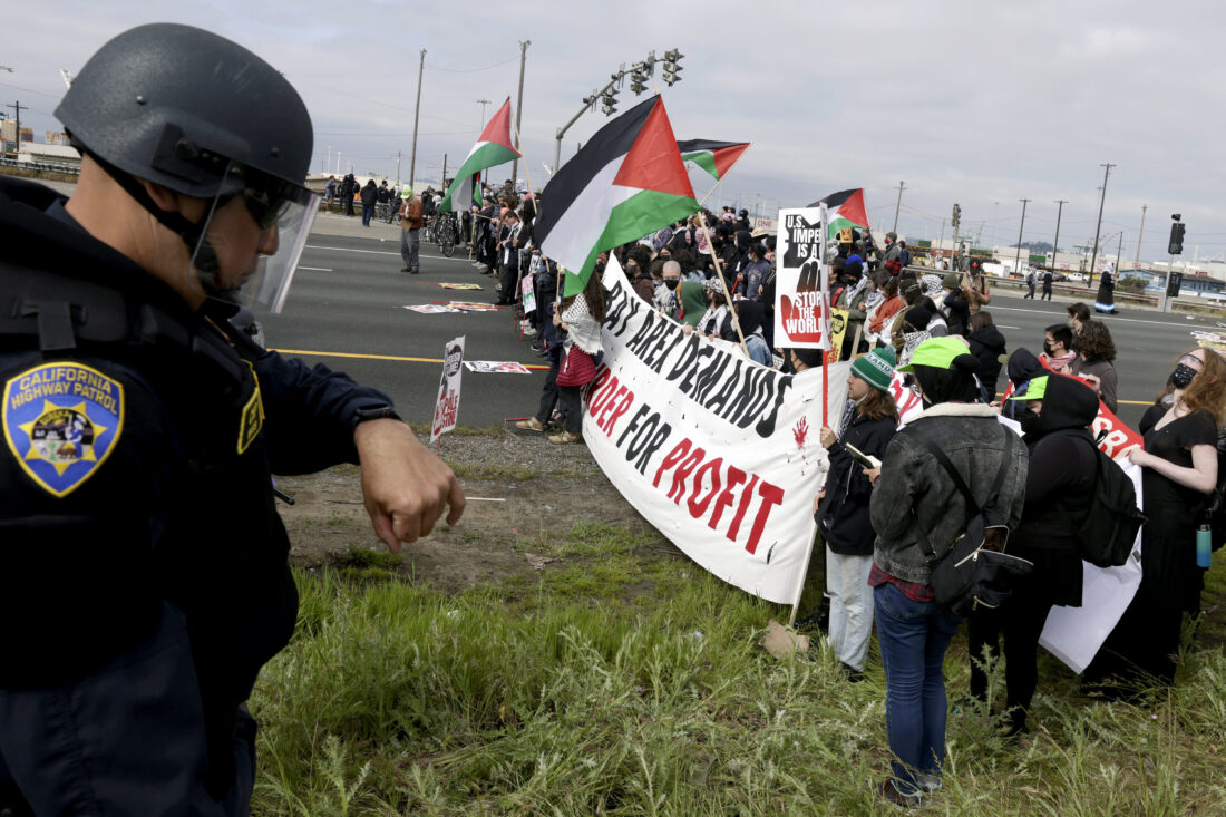 Pro-Palestinian demonstrators shut down airport highways and key ...